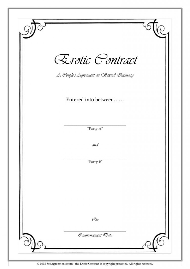 Sex Contract For Couples